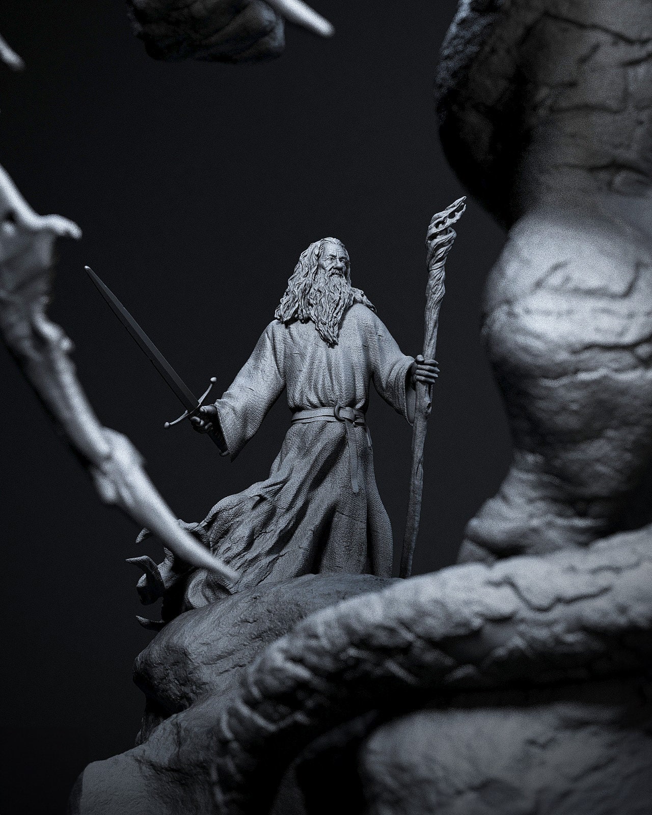 LOTR Balrog Resin Model - Etsy