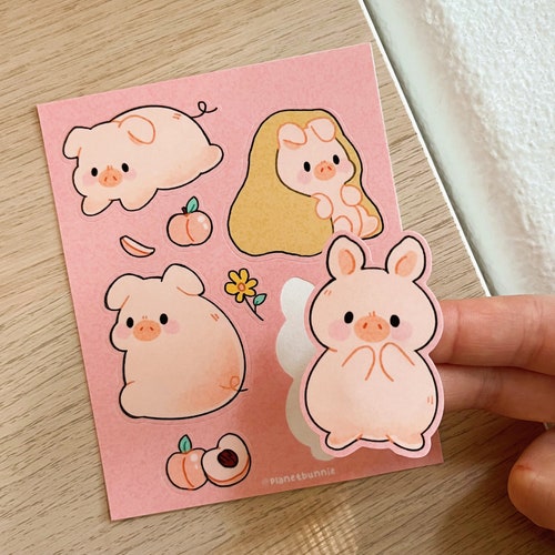 Cute Pastel Duck Spring Aesthetic Sticker Sheet Sticker - Etsy