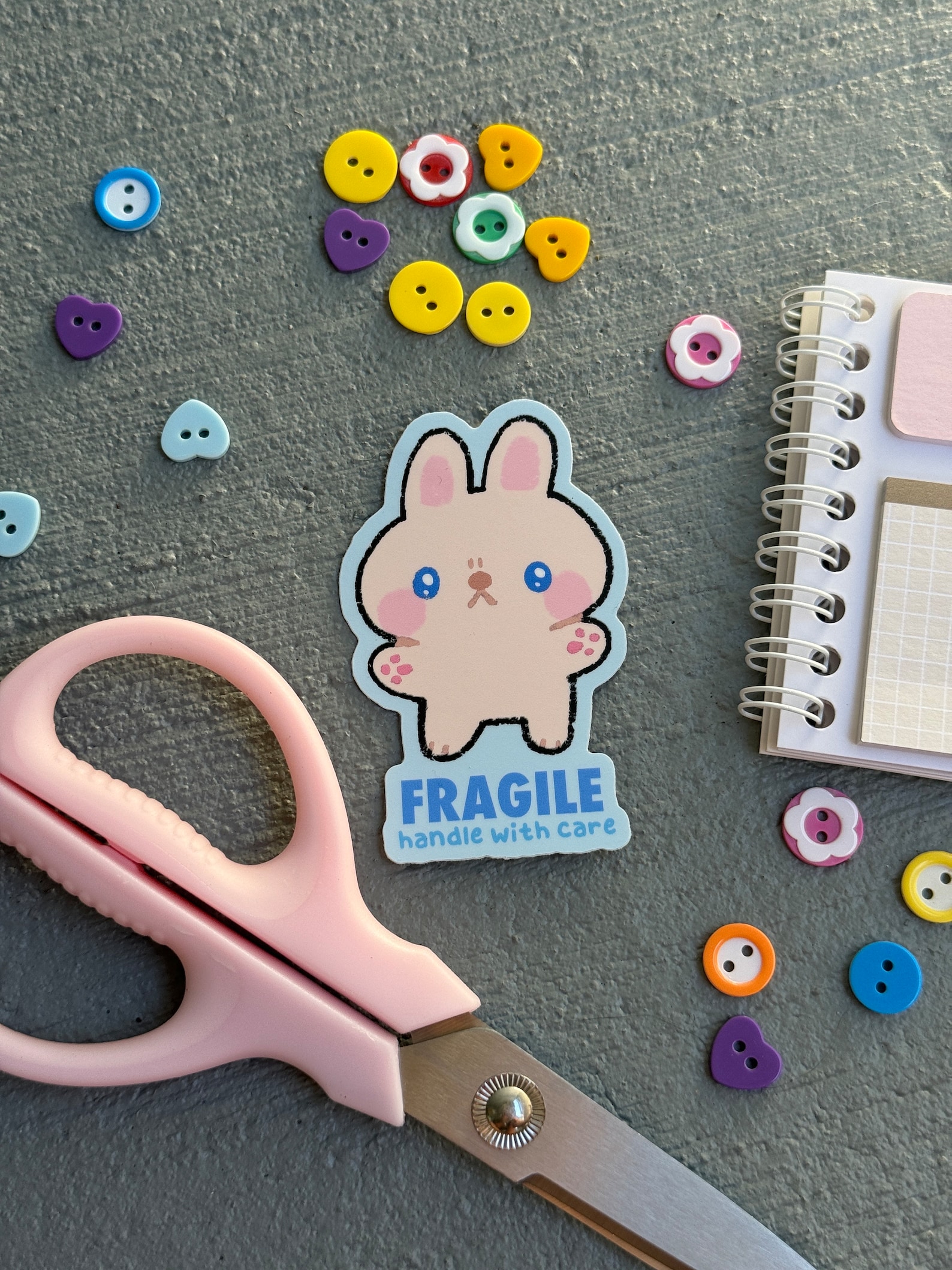 Fragile, Handle With Care - Laptop Decal - Vinyl Sticker - Cute Animals ...