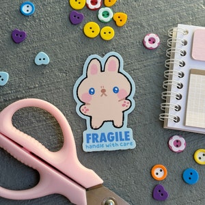 Fragile, Handle With Care - Laptop Decal - Vinyl Sticker - Cute Animals ...