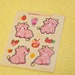 Strawberry Lemonade Cow Cute Highland Cow Sticker Sheet - Etsy