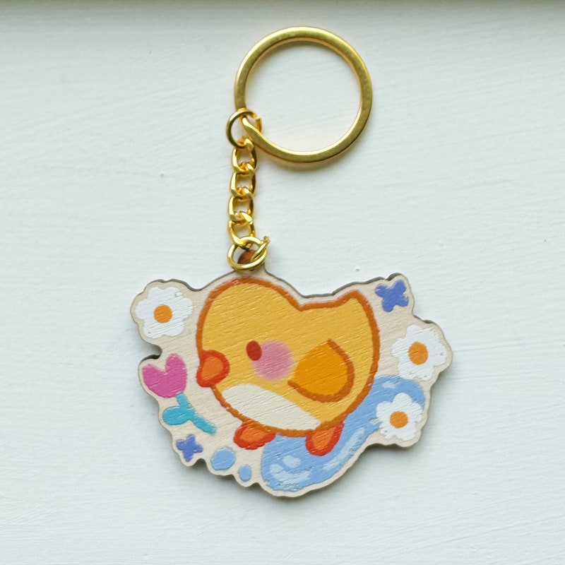 Wooden Keychain - Etsy