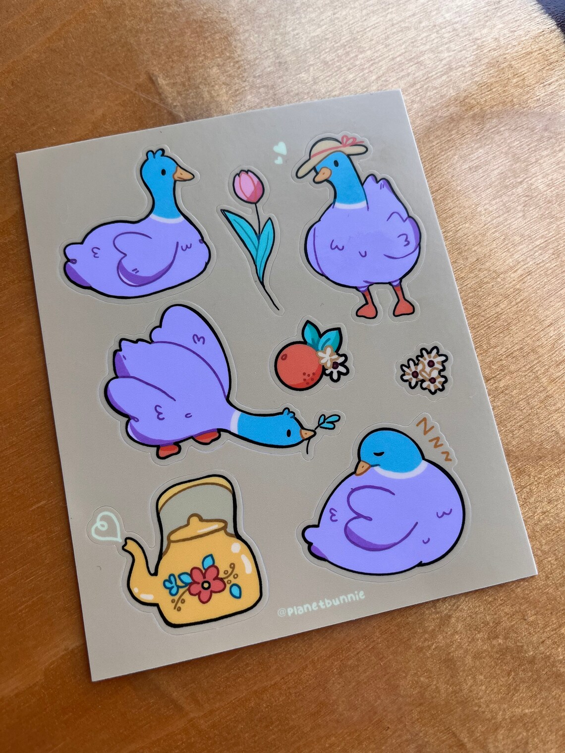 Cute Pastel Duck Spring Aesthetic Sticker Sheet Sticker - Etsy