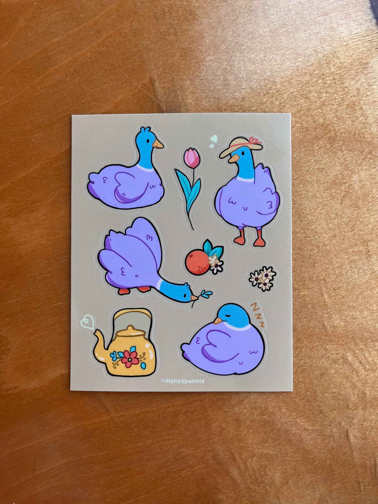 Cute Pastel Duck Spring Aesthetic Sticker Sheet Sticker - Etsy