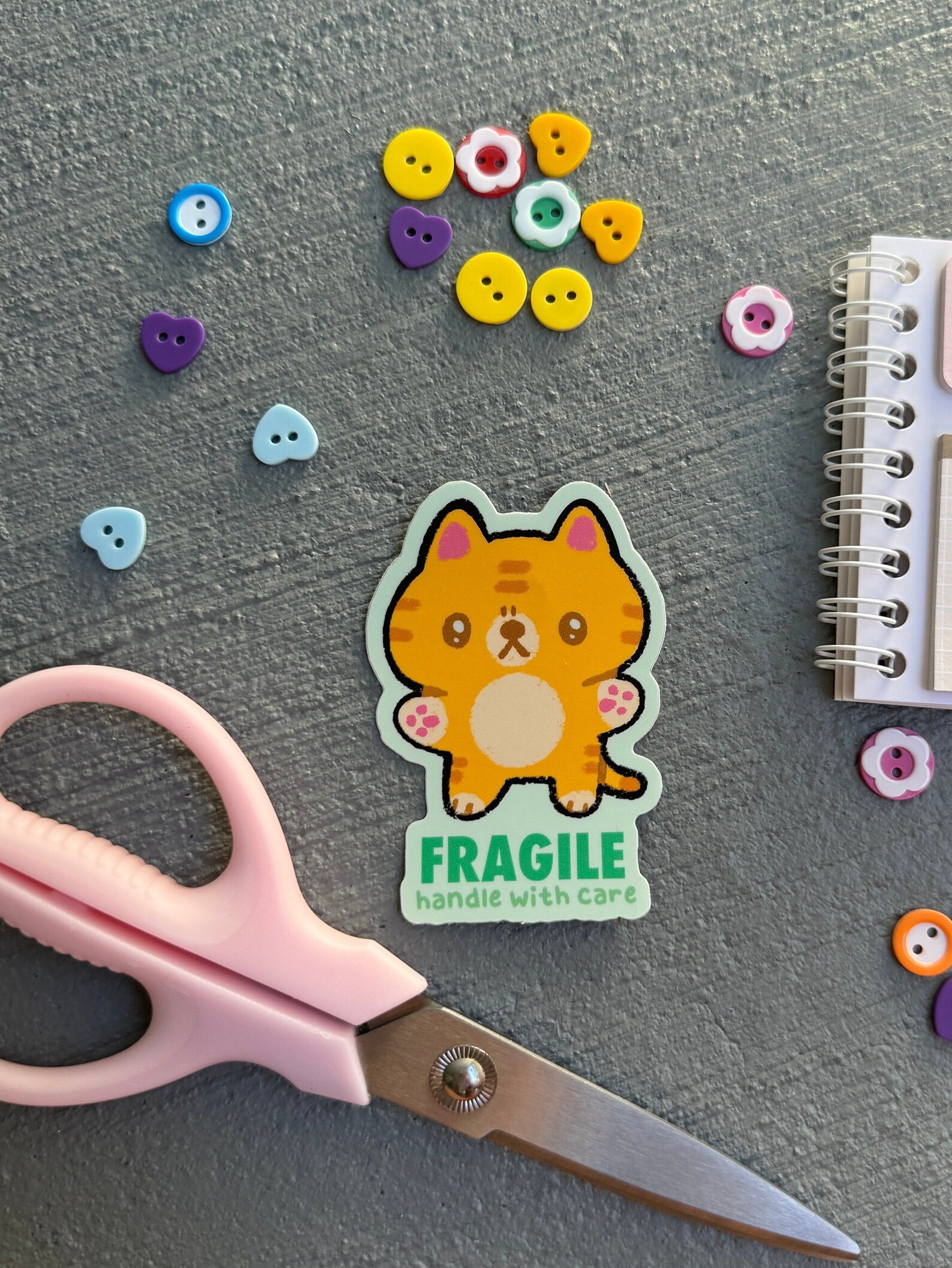 Fragile, Handle With Care - Laptop Decal - Vinyl Sticker - Cute Animals ...