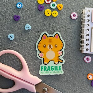 Fragile, Handle With Care - Laptop Decal - Vinyl Sticker - Cute Animals ...