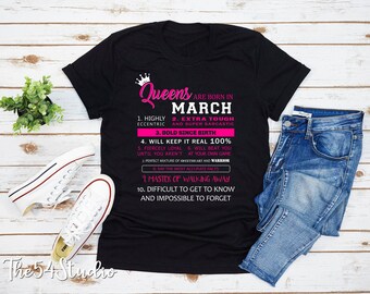 March Birthday Shirt - Etsy