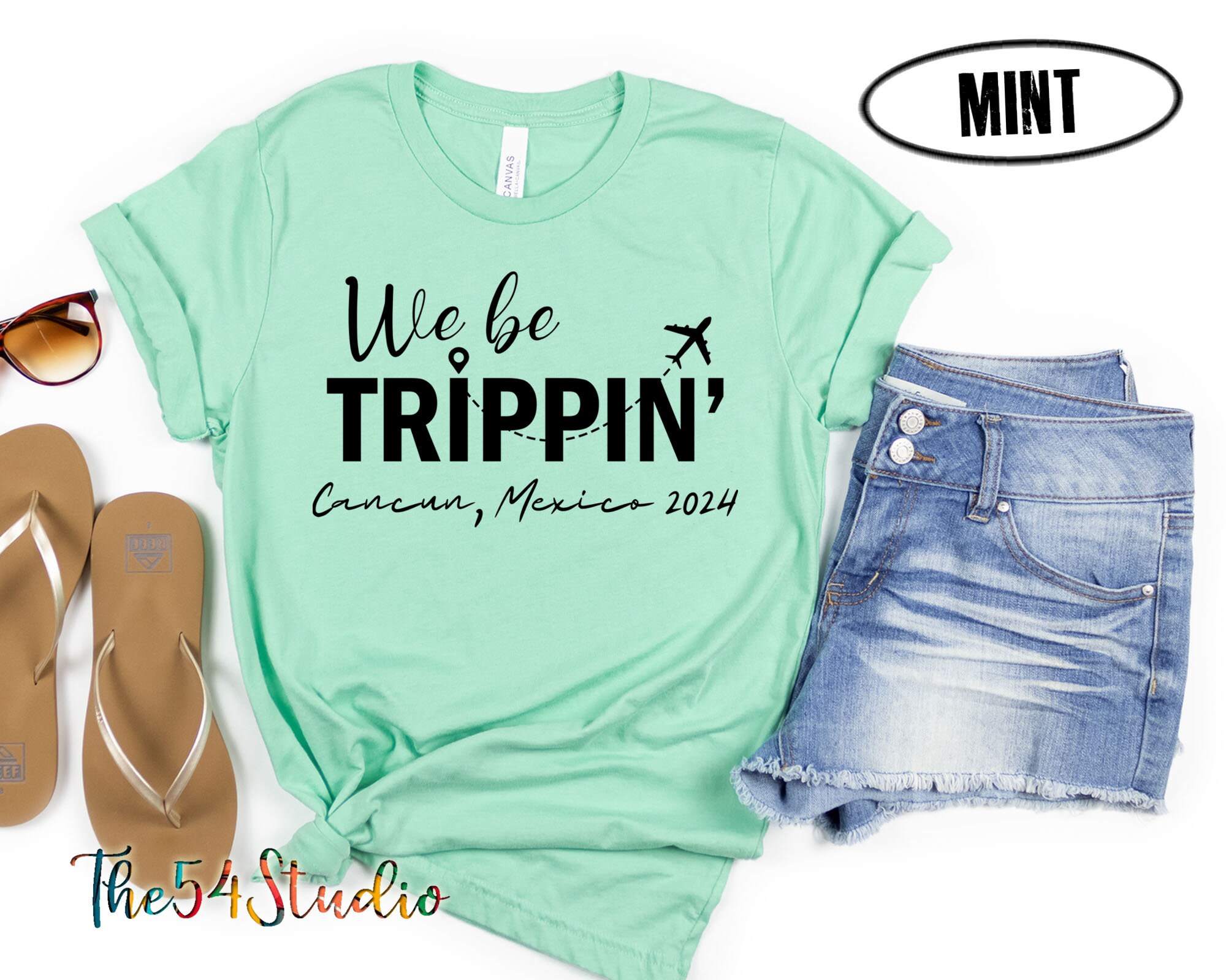 We Be Trippin' T-shirt: Girls Trip Matching Vacation Shirt - Etsy