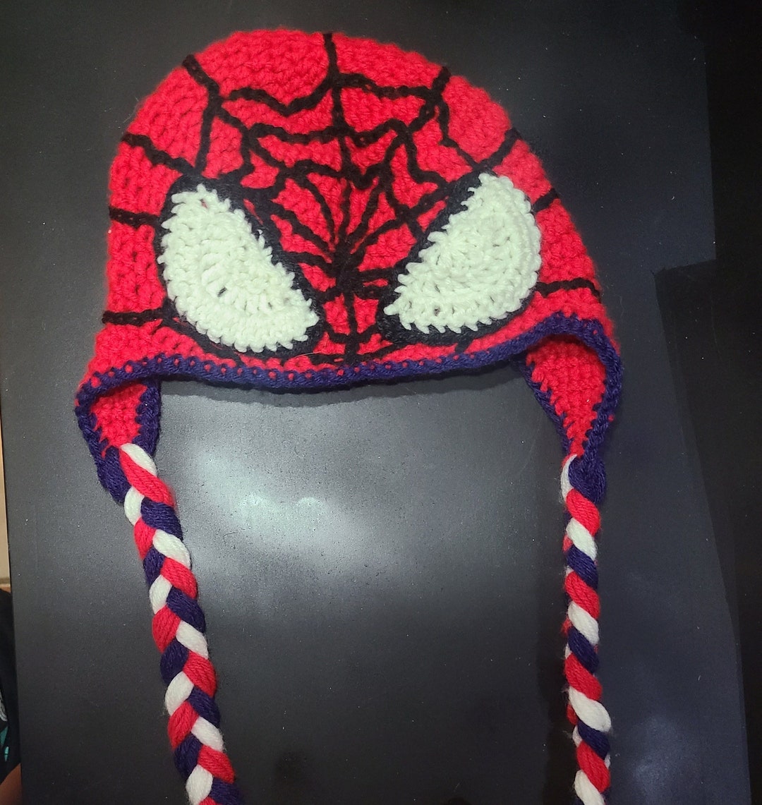 Crochet Spider-man Inspired Hat - Etsy