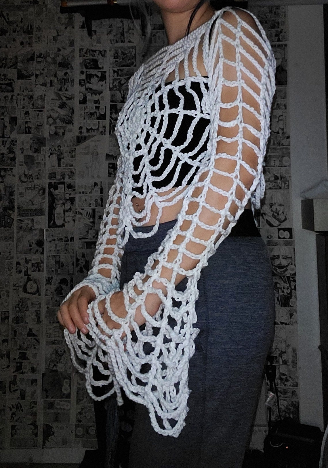 Crochet Spider Web Top - Etsy