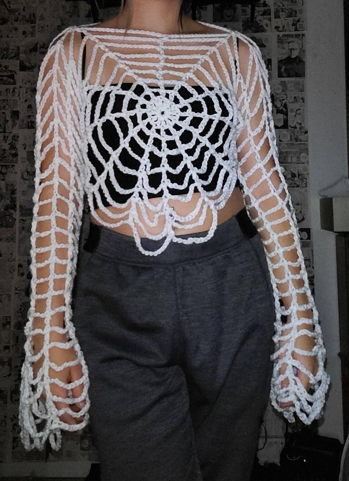 Crochet Spider Web Top - Etsy