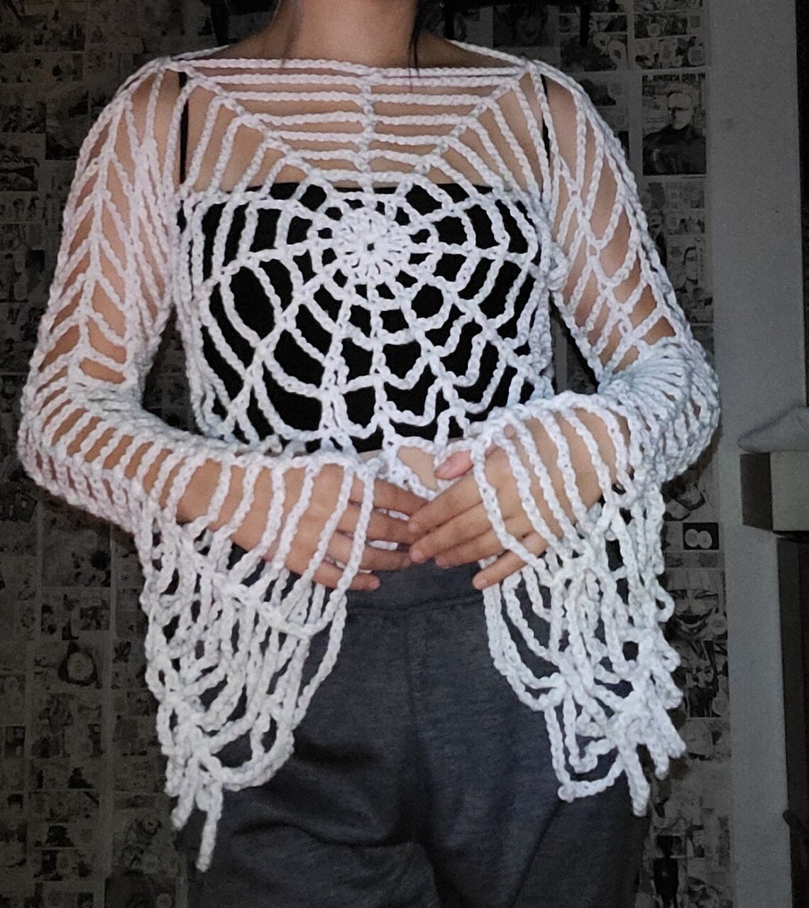 Crochet Spider Web Top - Etsy