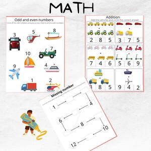 Vehicle Theme Printable |printable Worksheets for Preschool Kids |busy ...