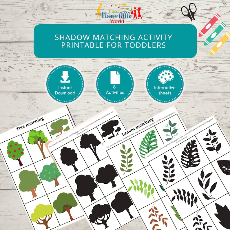 Shadow Matching Printable | Toddler Visual Skills Activity(digital ...