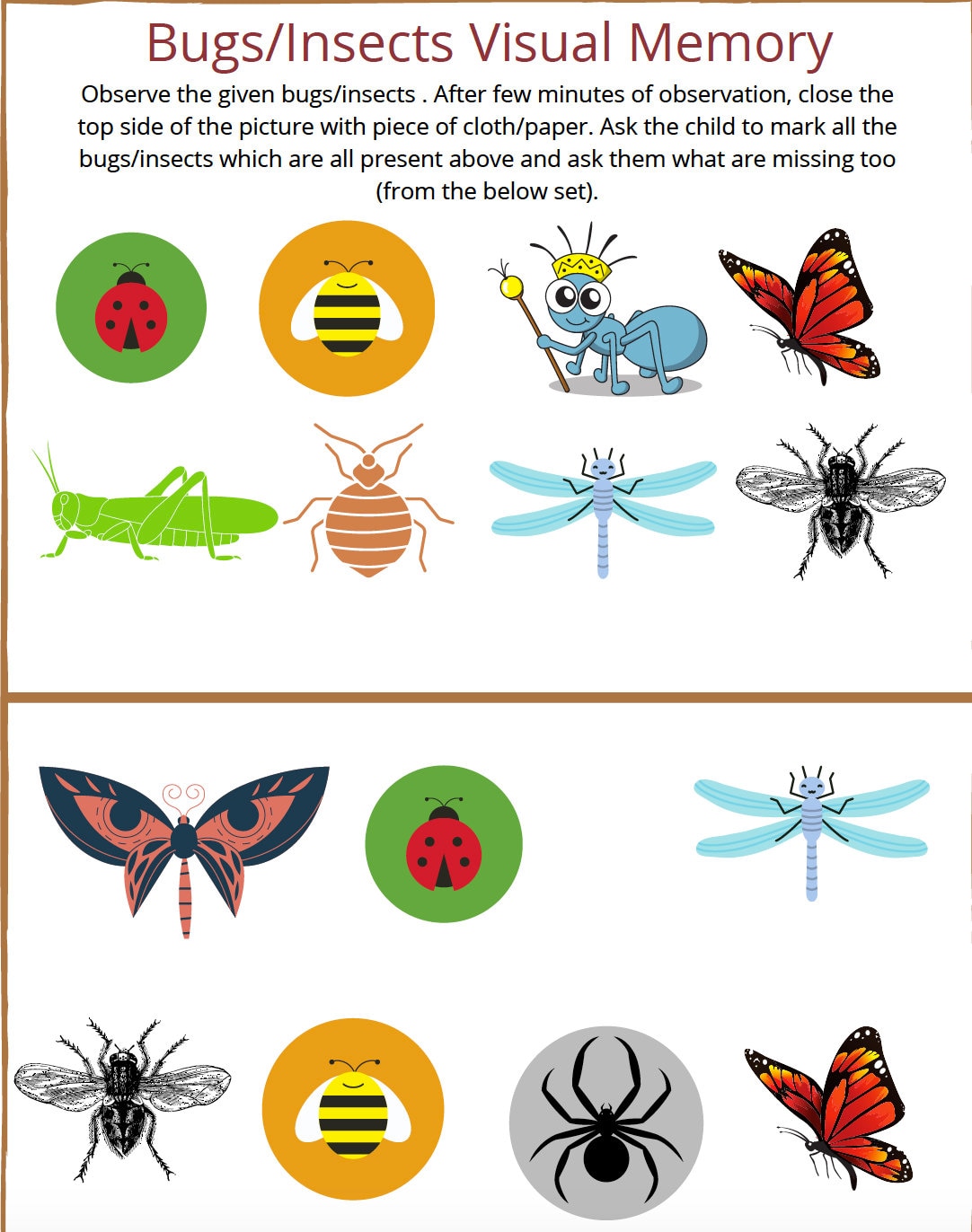 Kids Printable Worksheets-visual Memory Activities - Etsy