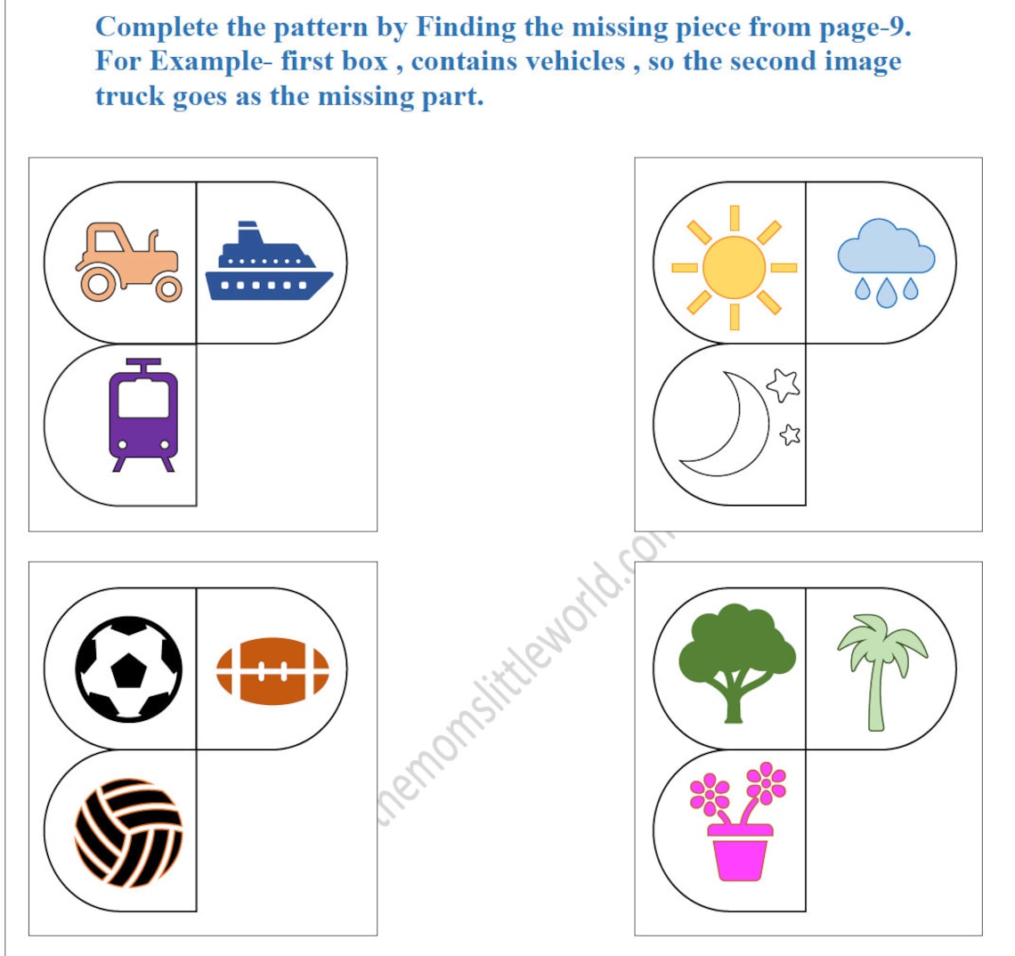 Logical Thinking Printable Worksheets for Preschoolers Kids Printable ...