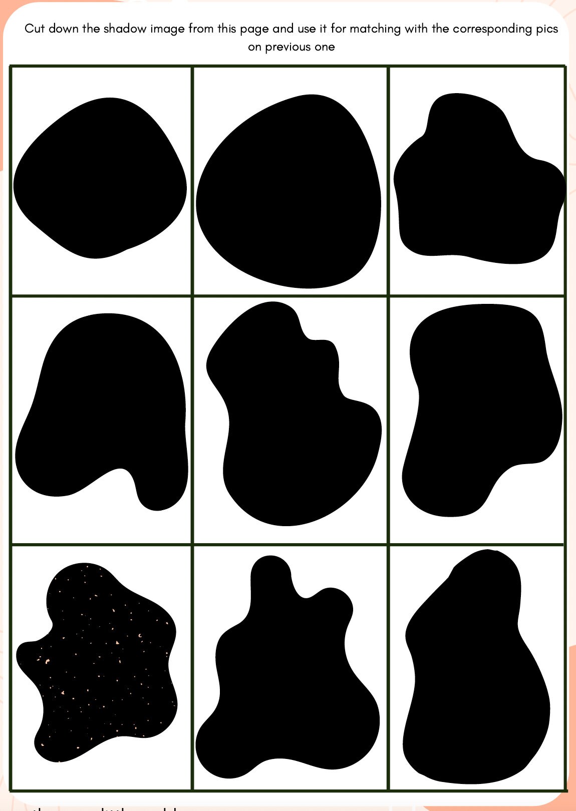 Shadow Matching Printable for Toddlers | Toddler Matching Printable ...