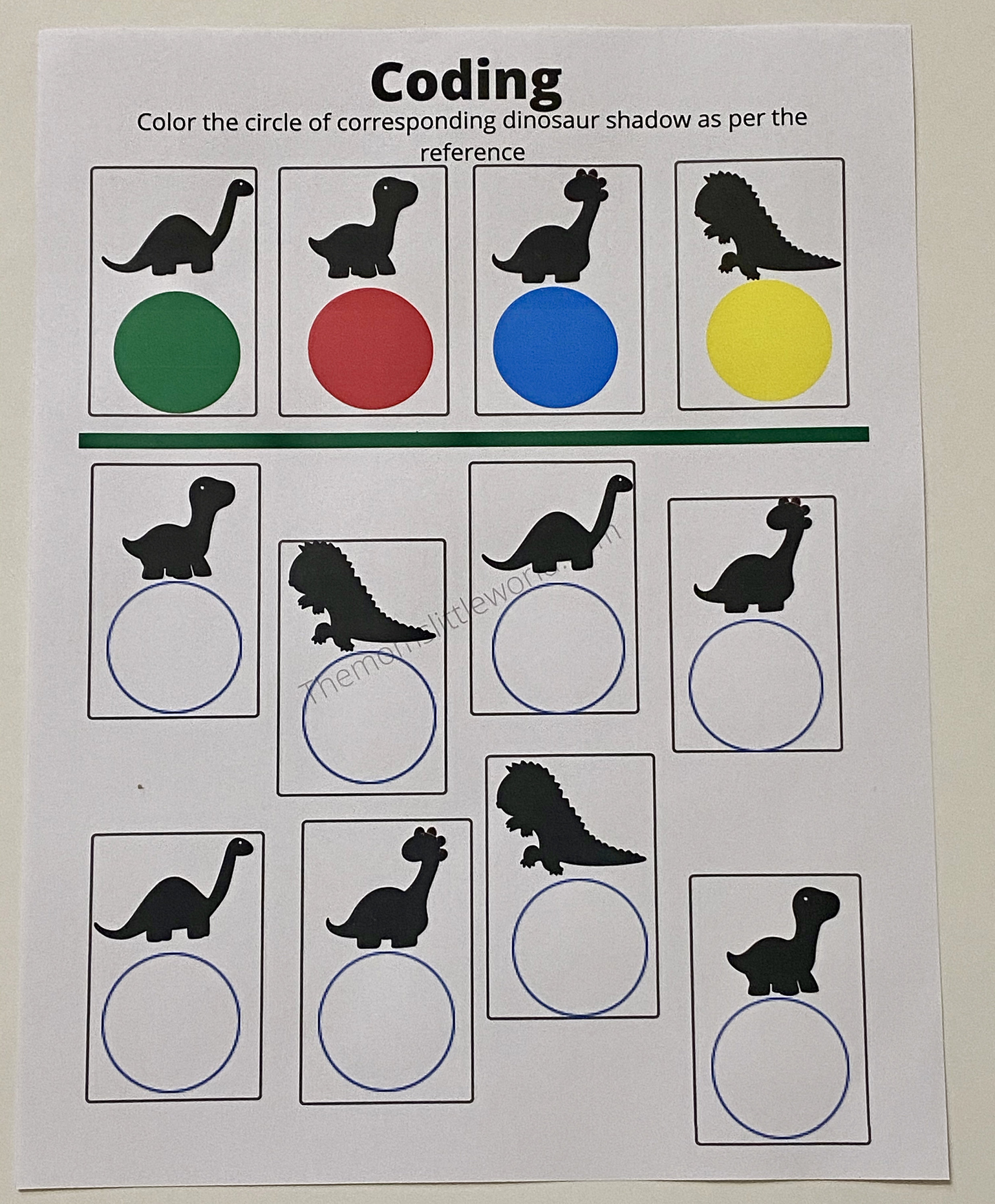 Dinosaur Theme Printable for Toddlers and Preschoolers - Etsy