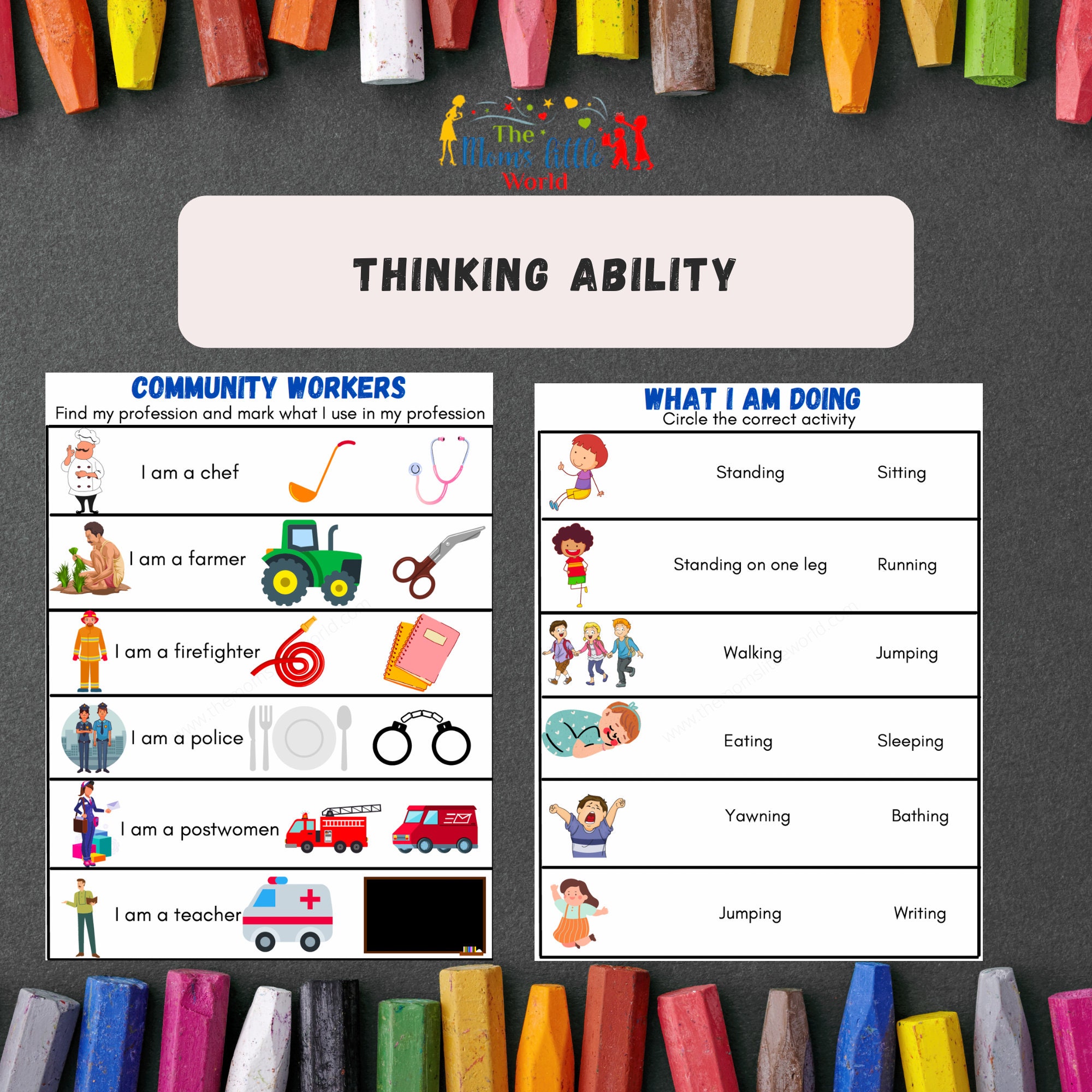 Pre-school Activity Bundle Pre-school Interactive Worksheets - Etsy