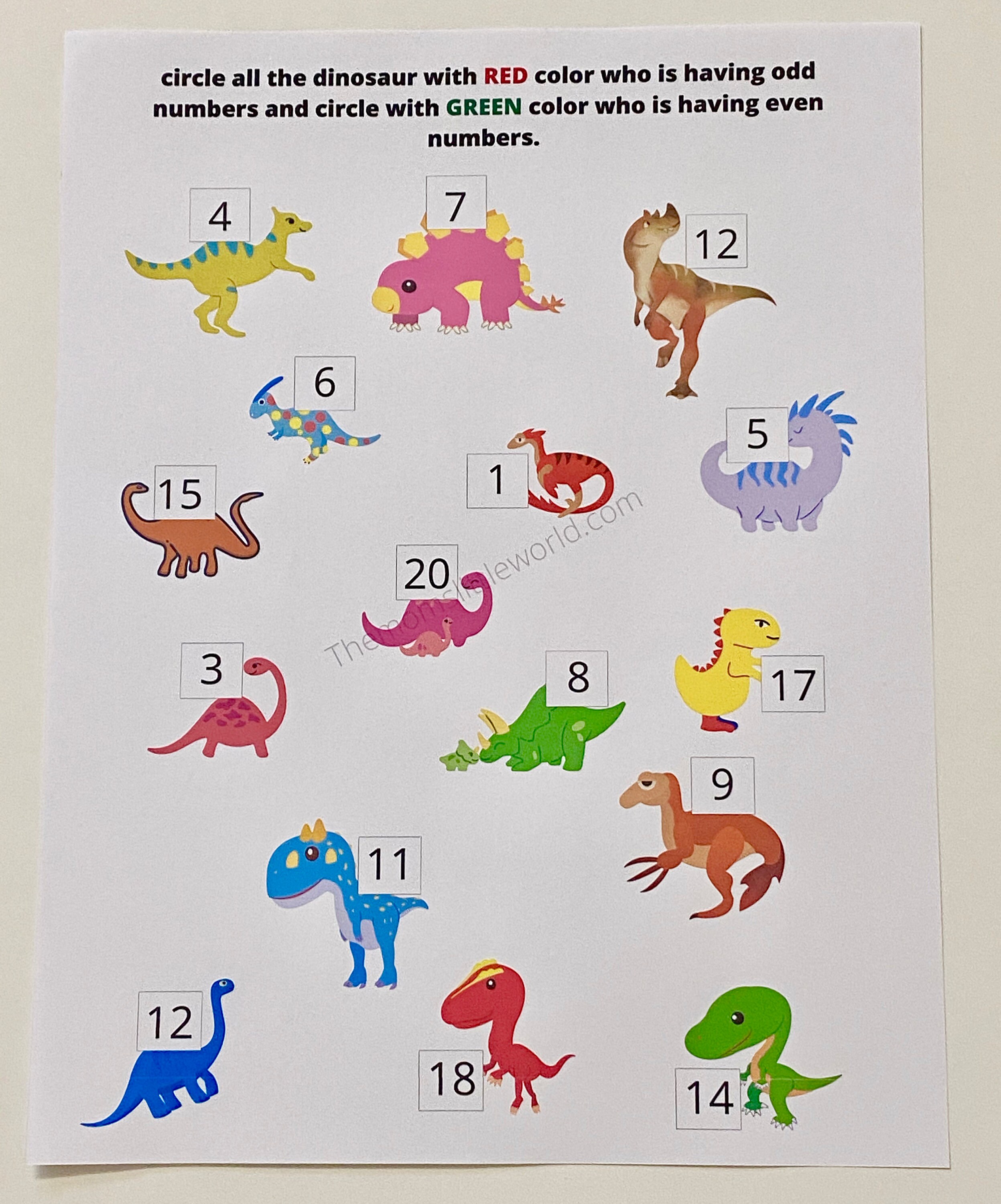 Dinosaur Theme Printable for Toddlers and Preschoolers - Etsy