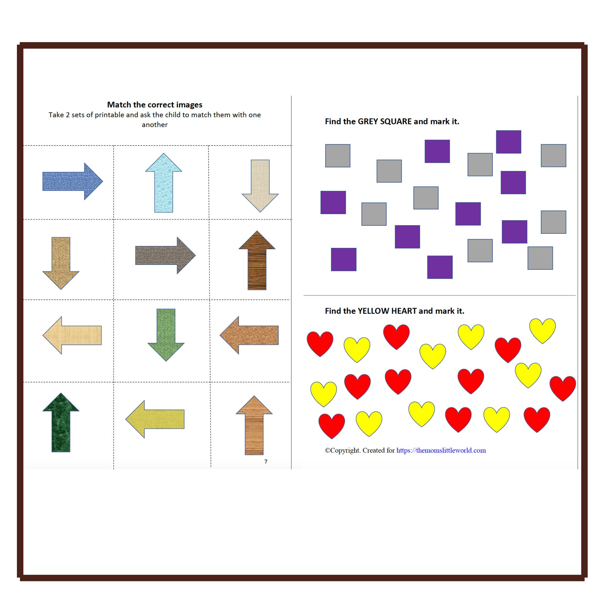 Visual Discrimination Printable | Printable Worksheets for Kids ...