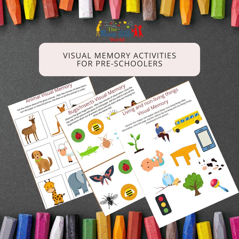Kids Printable Worksheets-visual Memory Activities - Etsy Kids Printable Worksheets-visual Memory Activities - Etsy