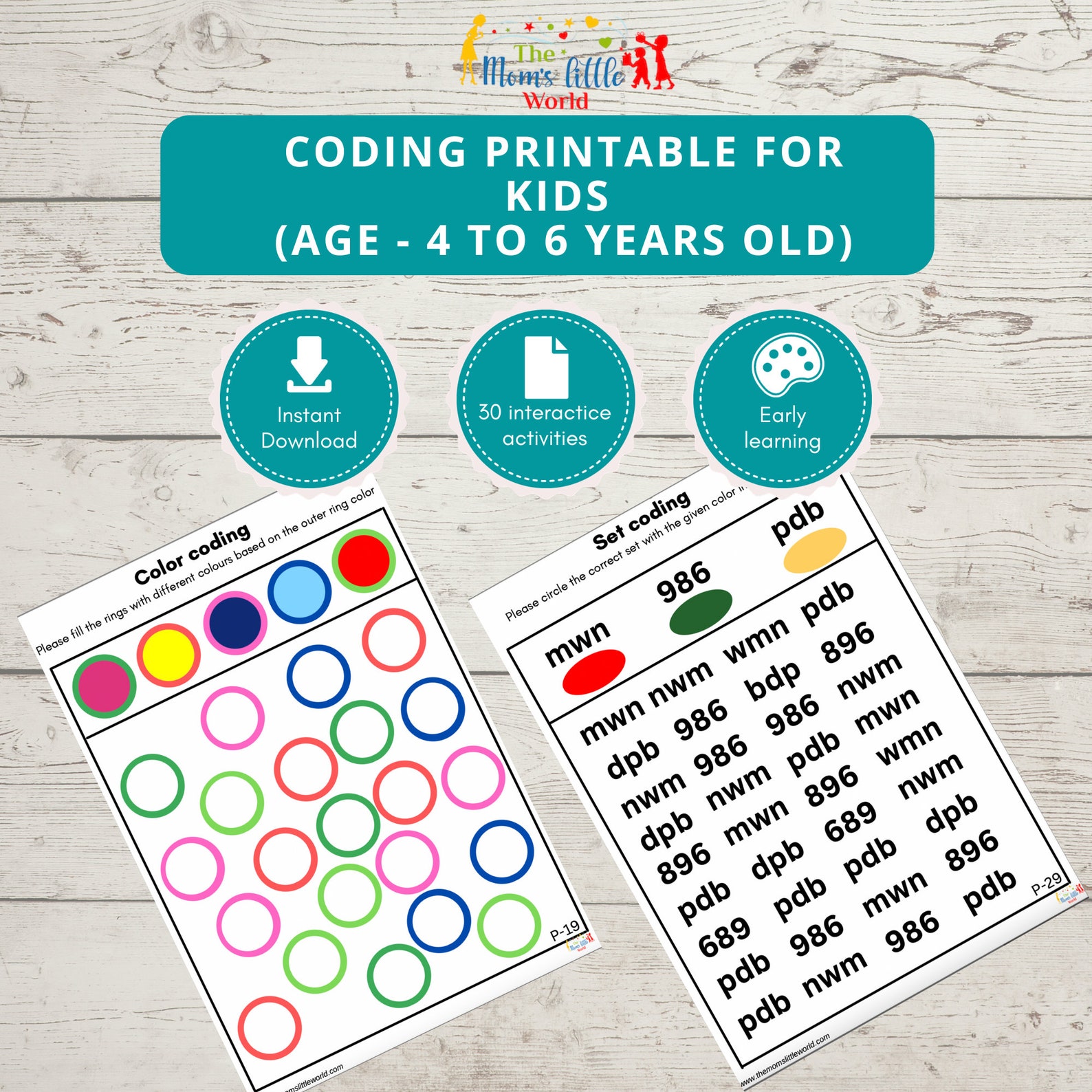 Coding Printable for Kids | Logical Thinking Worksheets for Kids ...