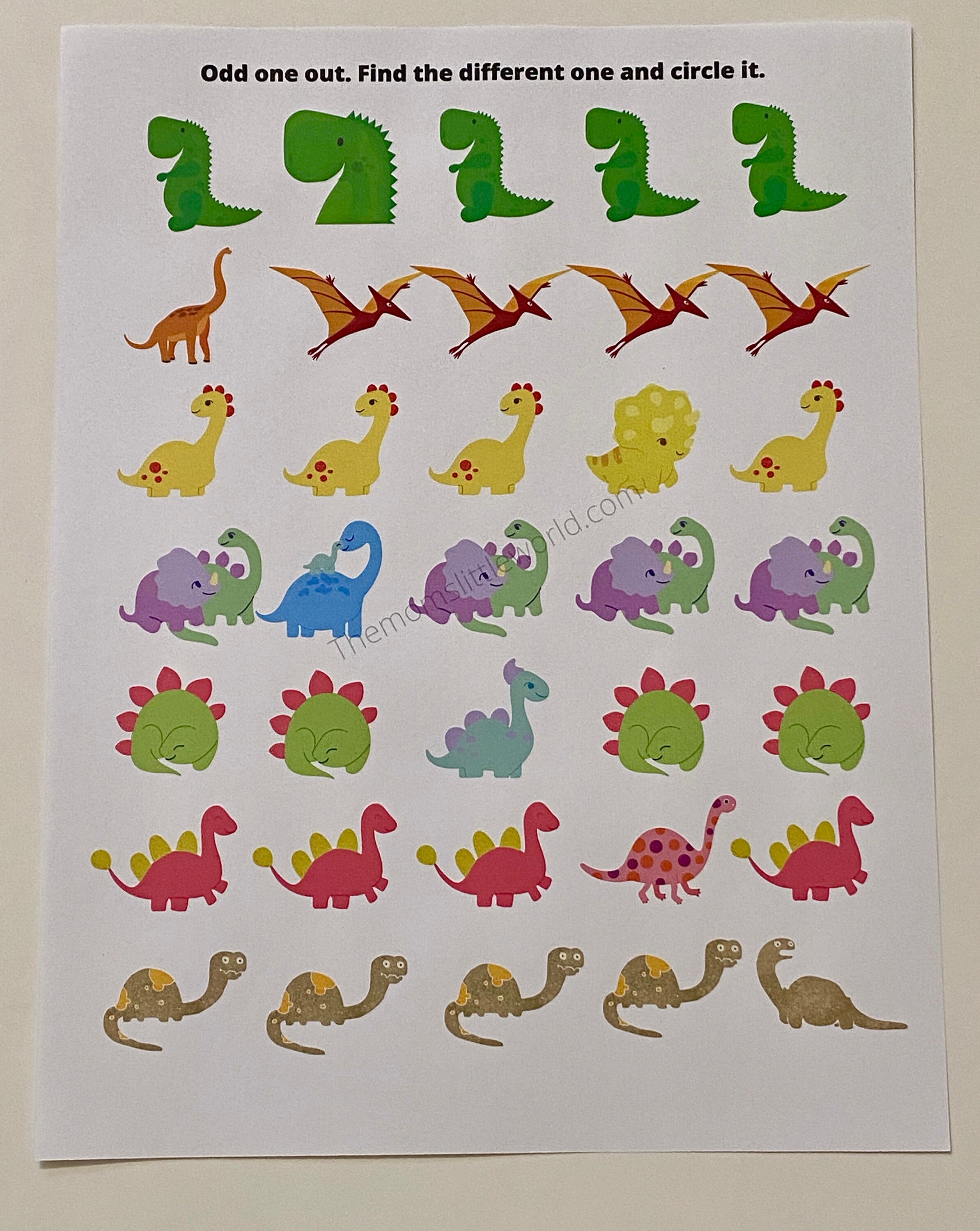 Dinosaur Theme Printable for Toddlers and Preschoolers - Etsy