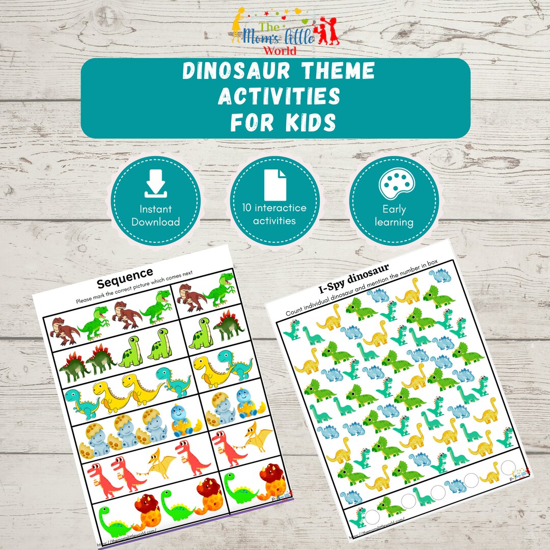 Dinosaur Theme Printable for Toddlers and Preschoolers | Preschool ...