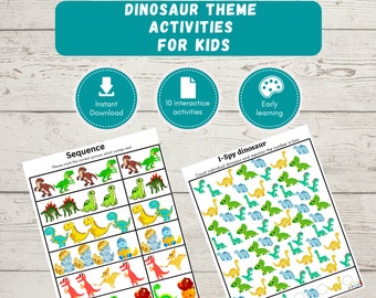Dinosaur Busy Book Preschool Worksheets. Quiet Book - Etsy