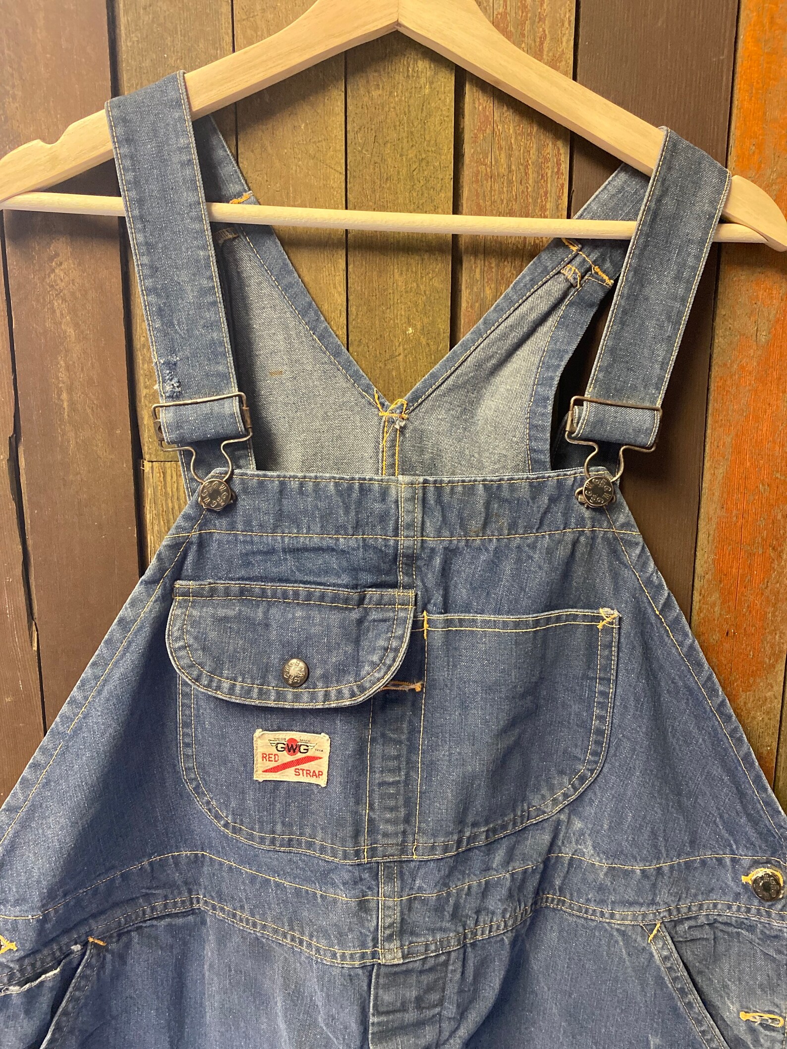 Vintage Workwear Union Made 60s GWG Red Stripe Overalls - Etsy