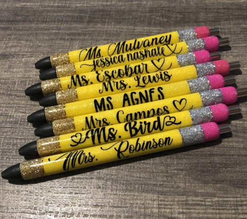 Pencil Pen, Glitter Gel Pen, Teacher Appreciation, Gift, Ink Joy ...