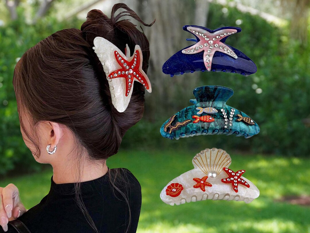 Elegant Ocean Claw Clip Hair Claw Hair Clips Y2K Accessories - Etsy