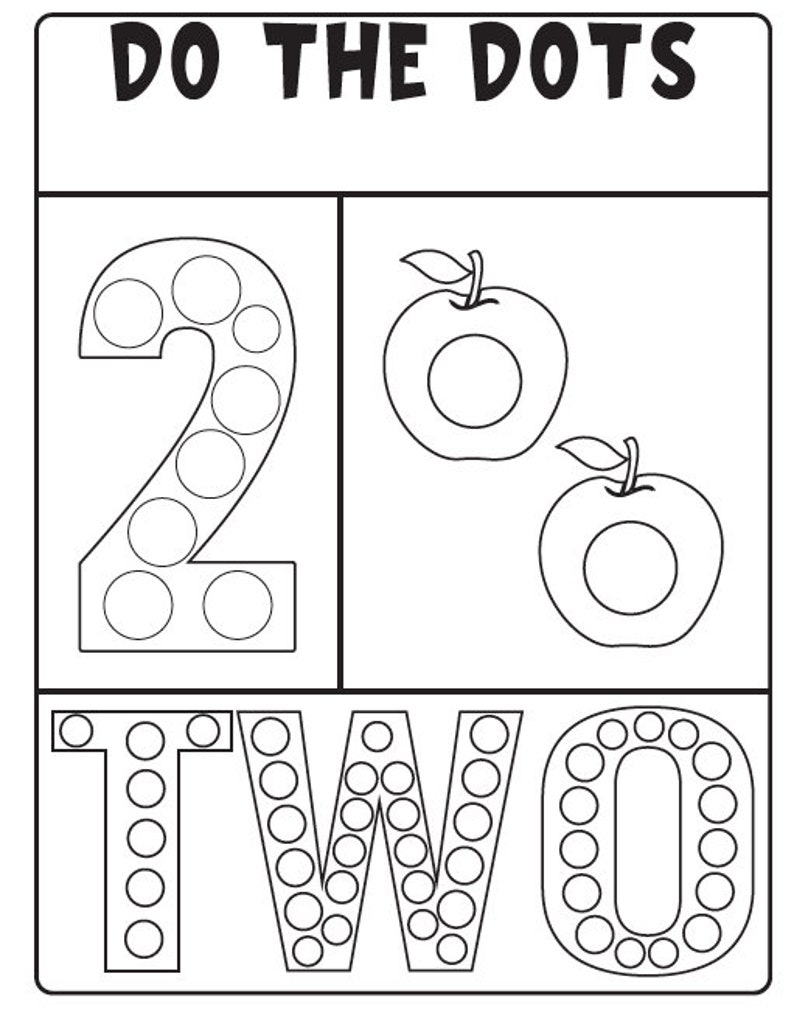 Dot Marker Number Activity Pages - Etsy