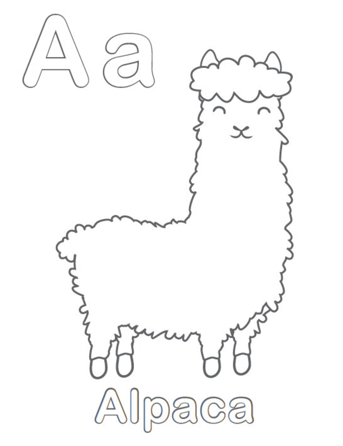 Preschool Worksheets Alphabet Coloring Pages - Etsy