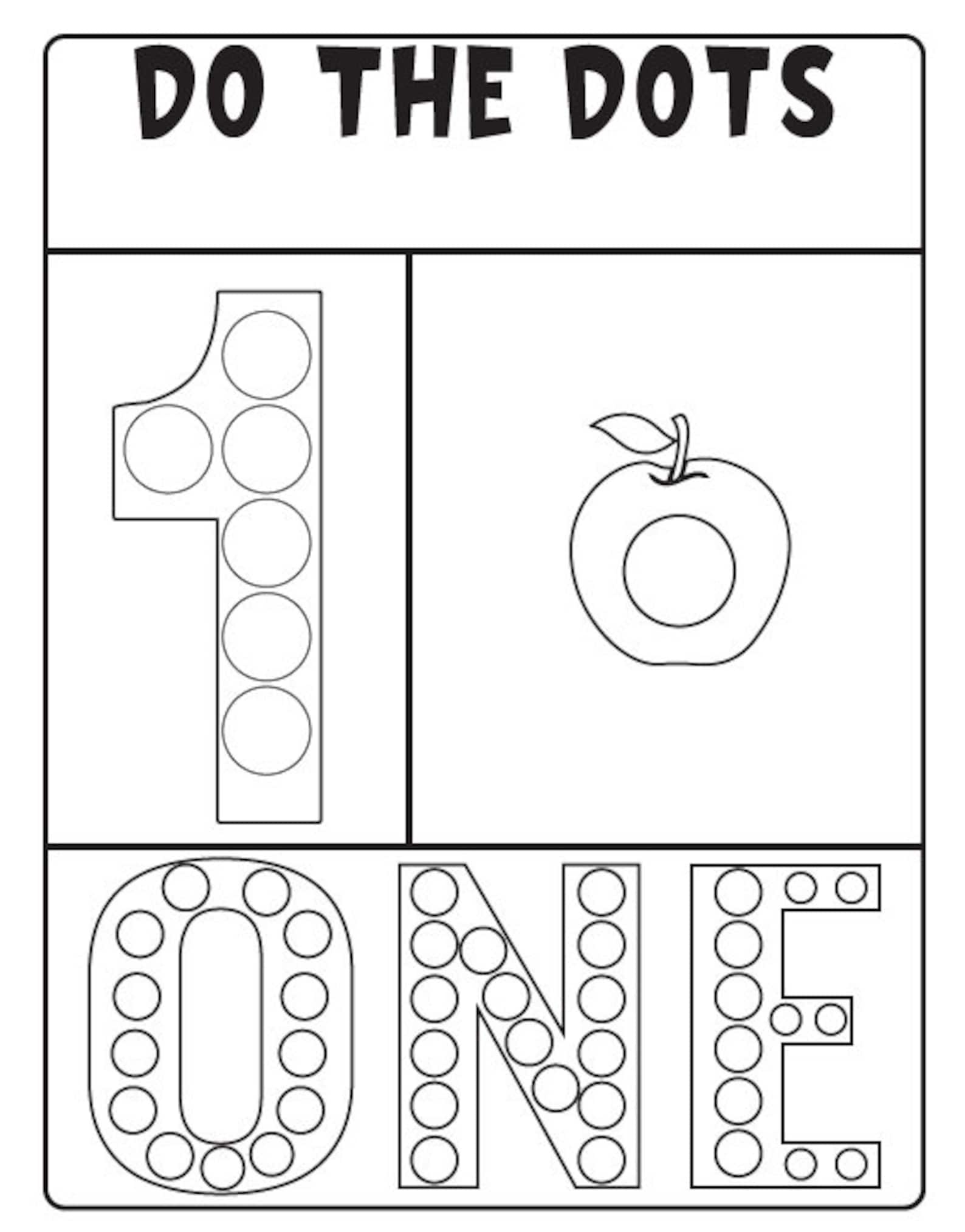 Dot Marker Number Activity Pages - Etsy