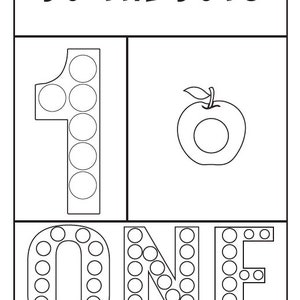 Dot Marker Number Activity Pages - Etsy