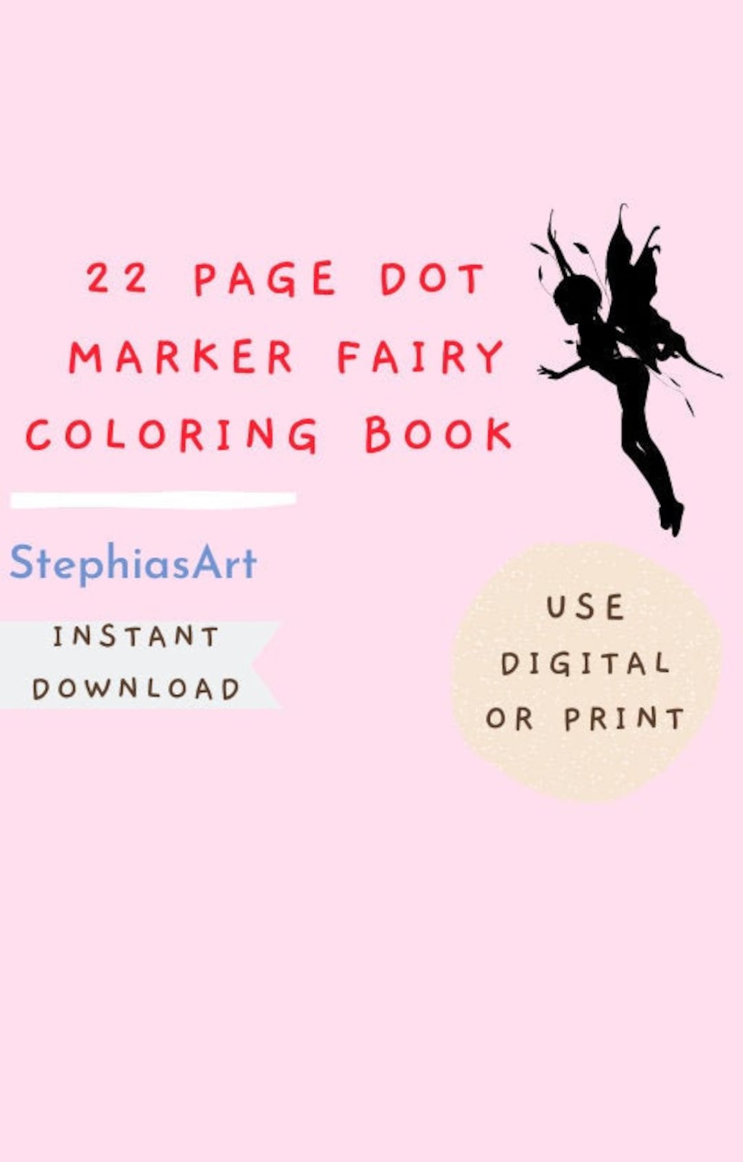 Fairy Dot Marker Activity Worksheets - Etsy
