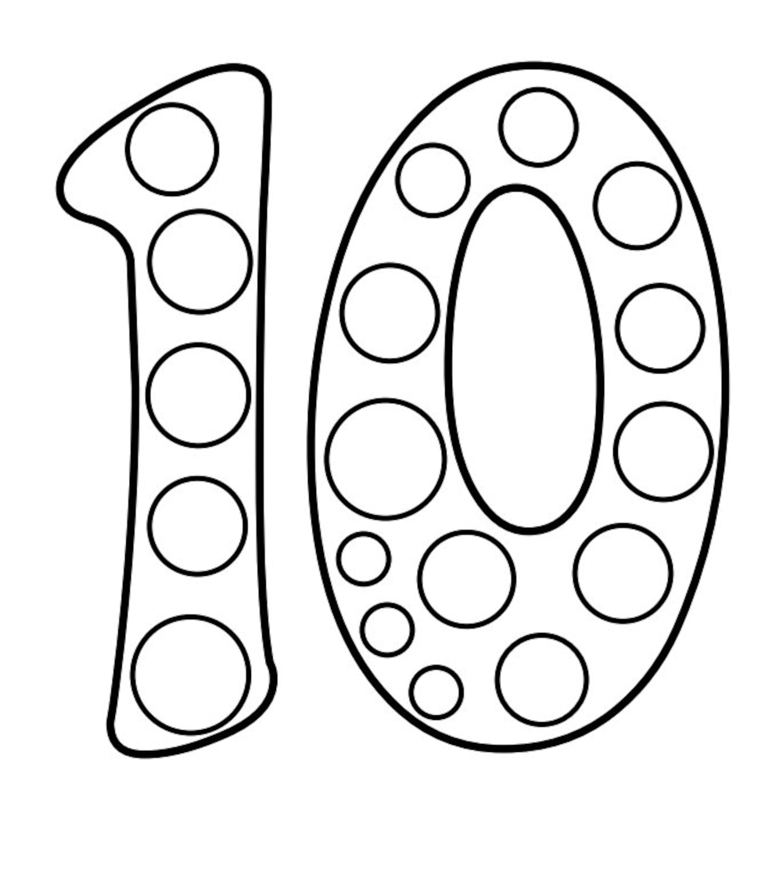 Numbers 1-100 Dot Marker Coloring Pages - Etsy