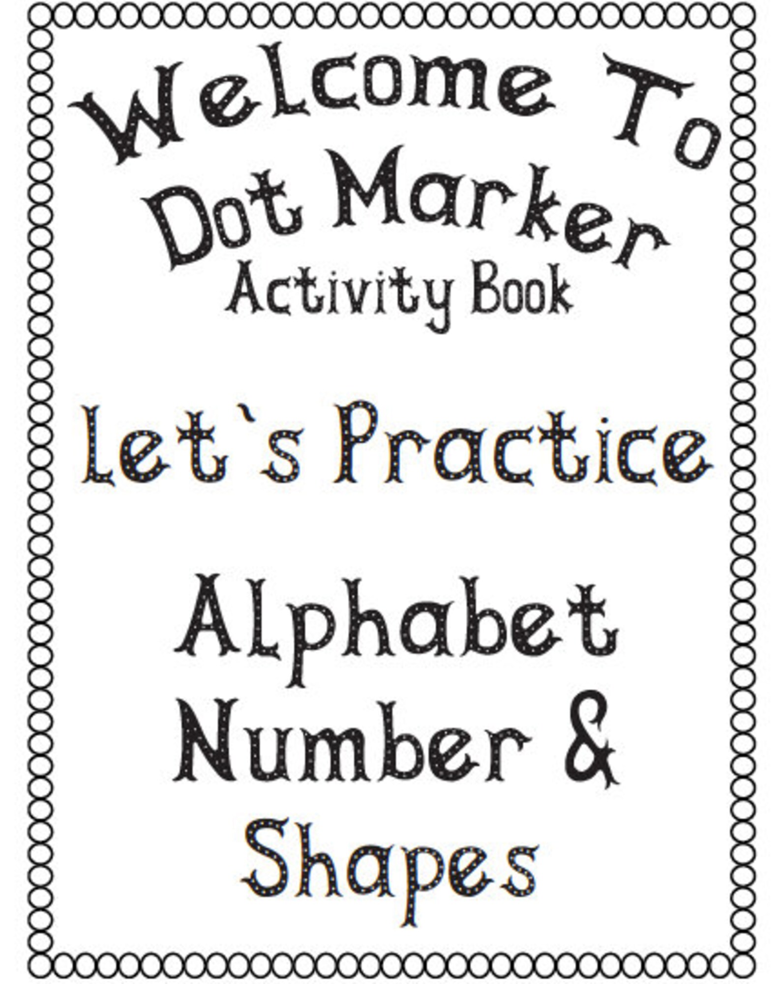 Pre-school Dot Marker Activity Book - Etsy