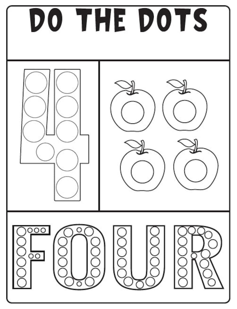 Dot Marker Number Activity Pages - Etsy