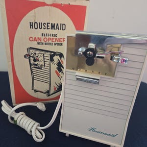 Vintage Housemaid Electric Can Opener & Bottle Opener NEW I 1960'in BOX ...