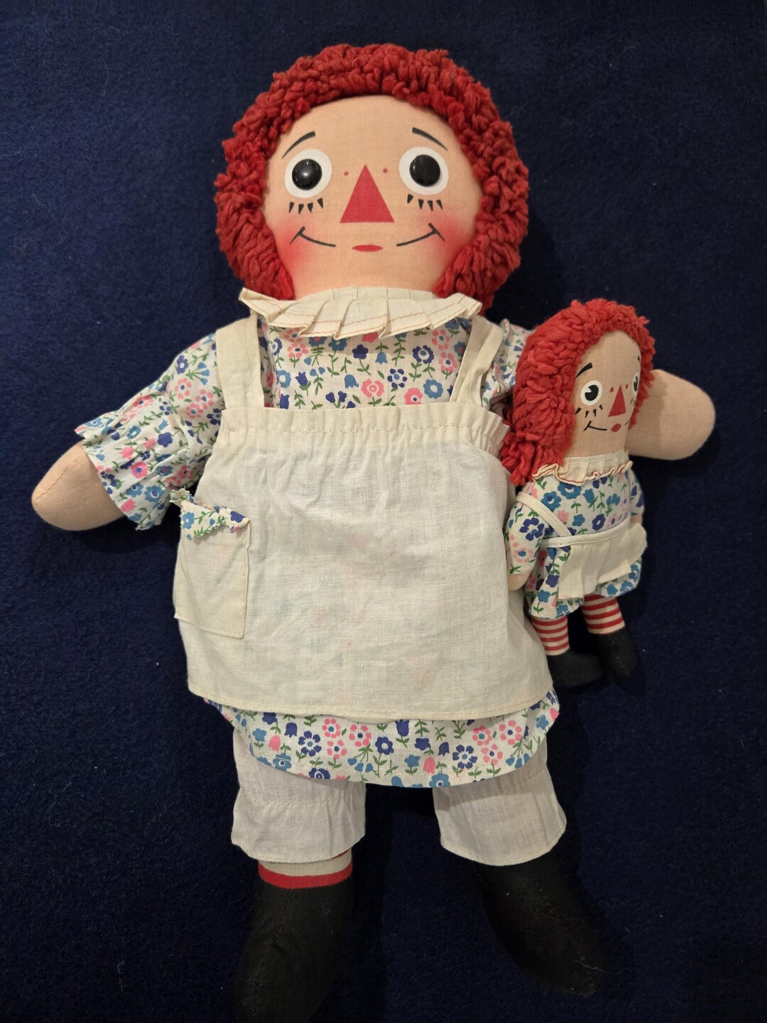 Vintage Set Raggedy Ann With Mini Raggedy Ann Doll - by Knickerbocker ...