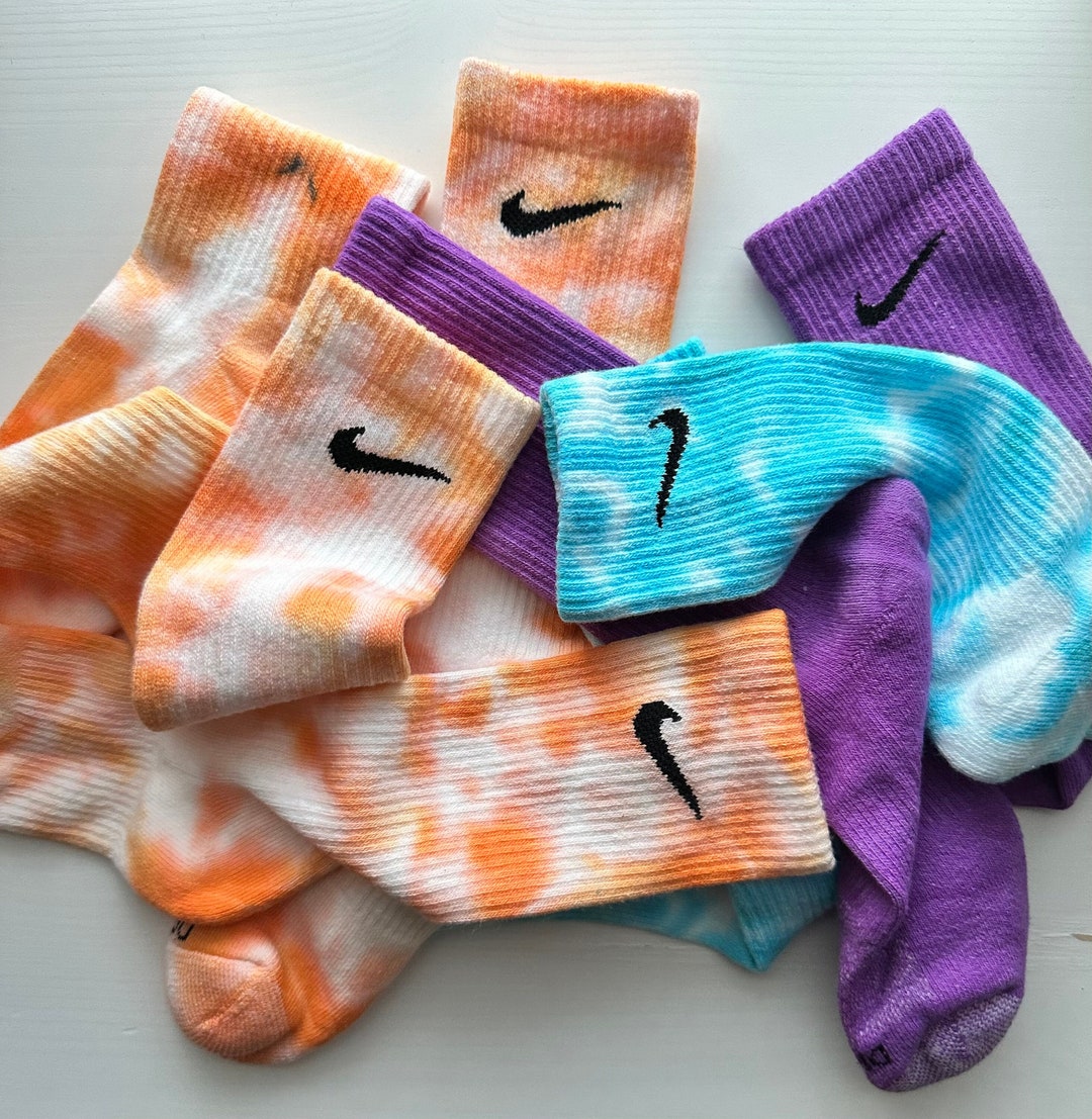 Nike Socks Oopsie Daisy Nike Socks Color Malfunction Tie Dye Nike Socks Hand Dyed Nike Socks