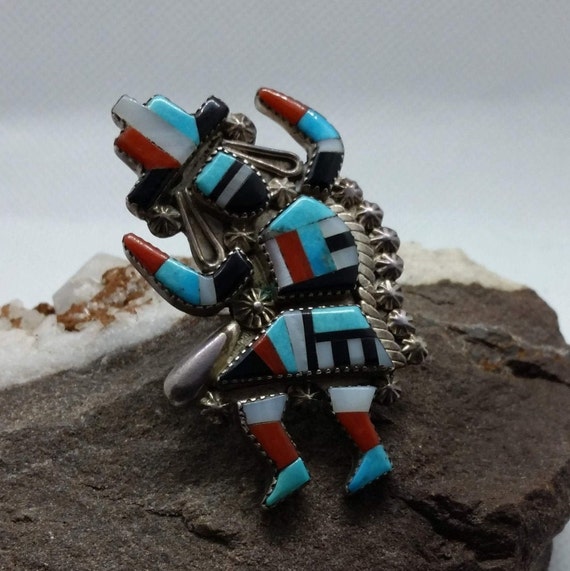 Zuni Knifewing Pawn Ring by Gary and Paulinis Vacit - Gem