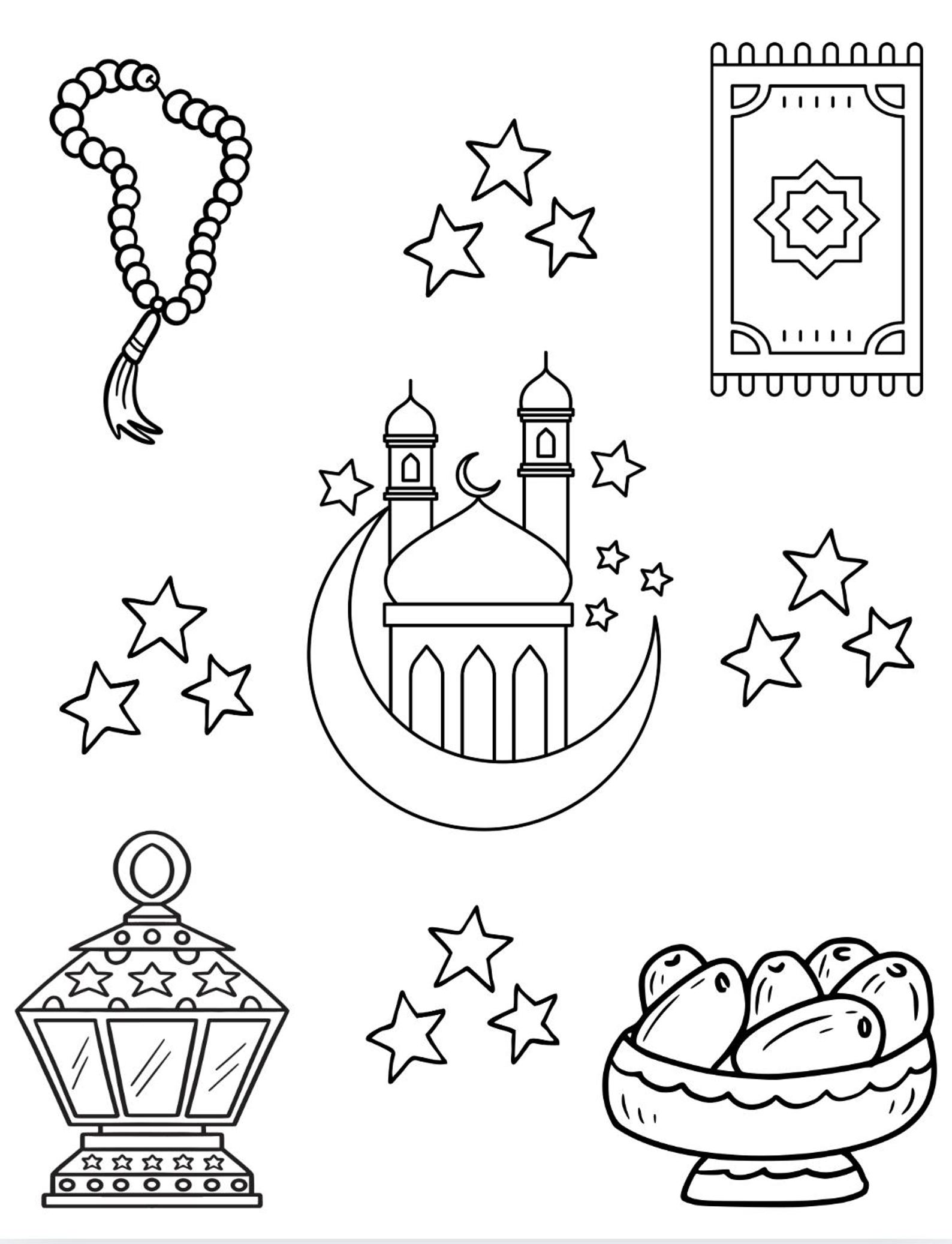 30 Pages Ramadan Coloring Book for Kids Digital Copy - Etsy Canada