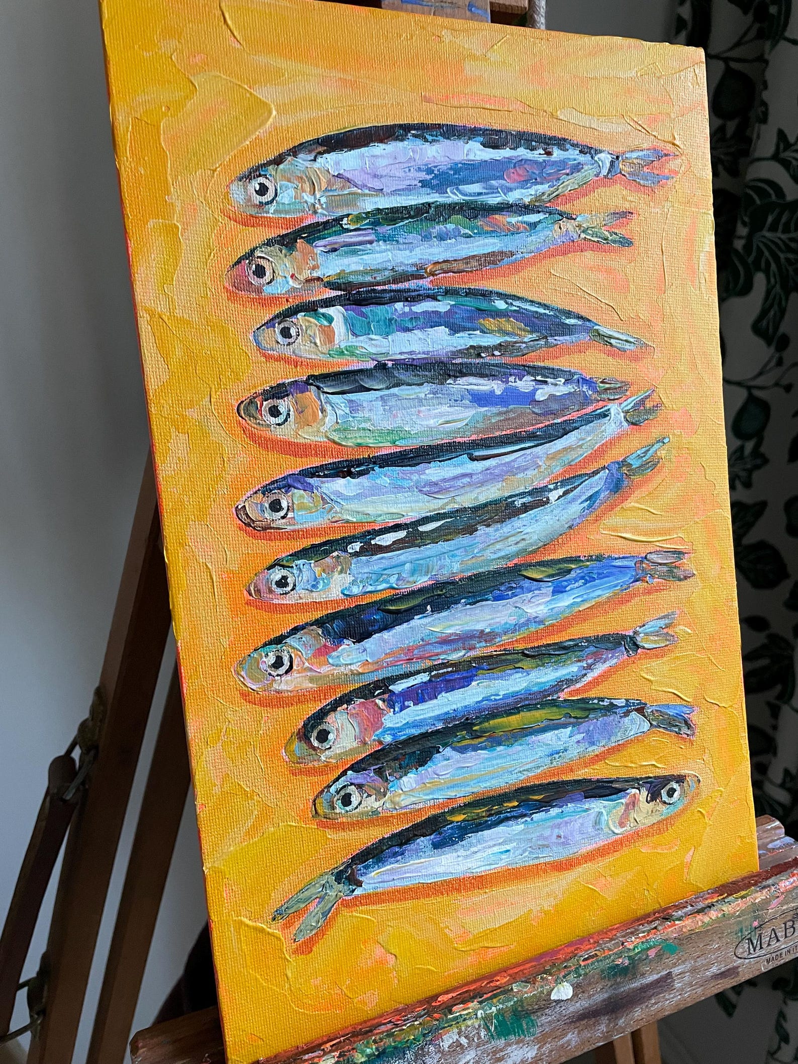 Original Acrylic Painting ‘anchovies’ - Etsy