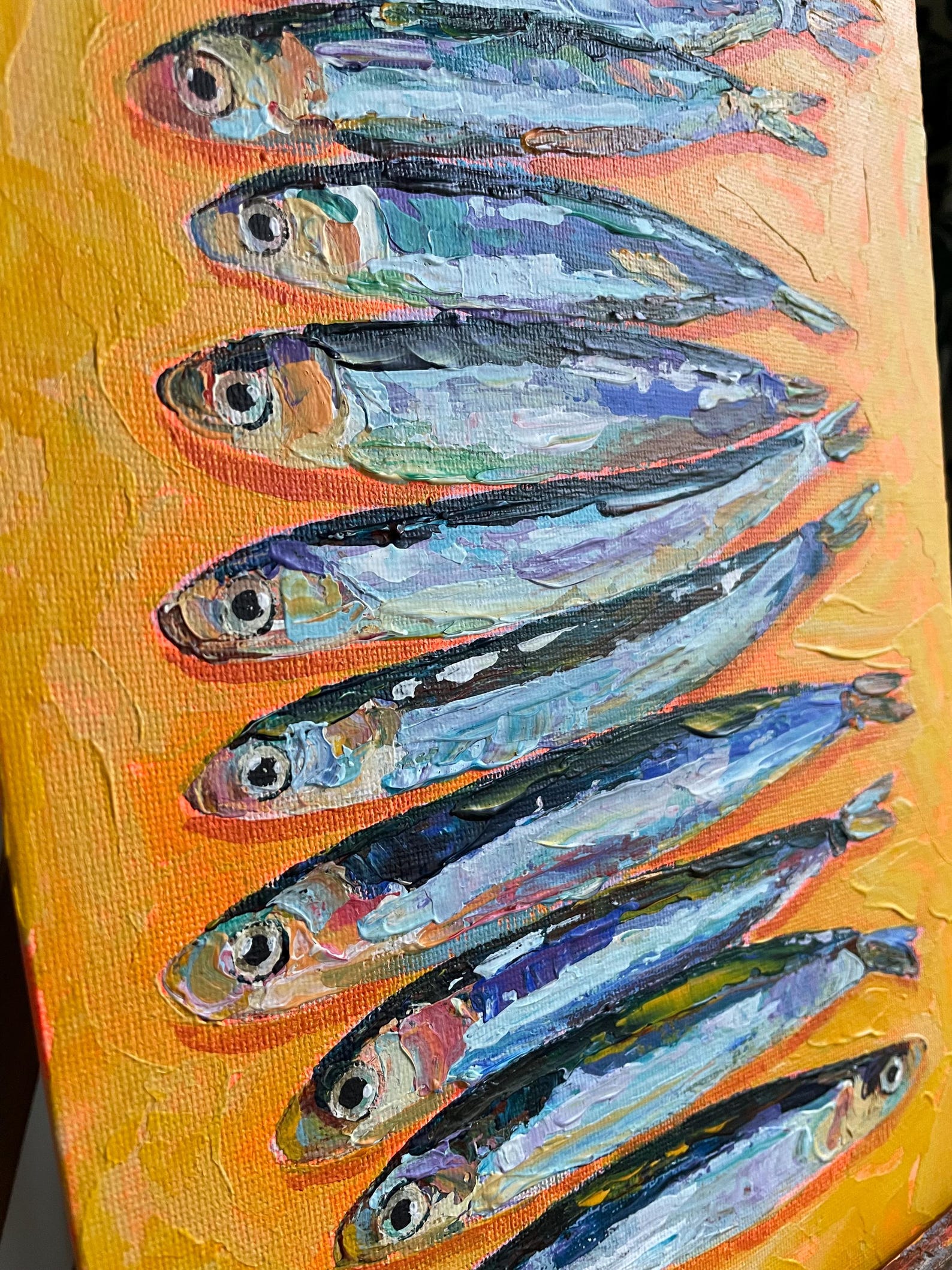 Original Acrylic Painting ‘anchovies’ - Etsy