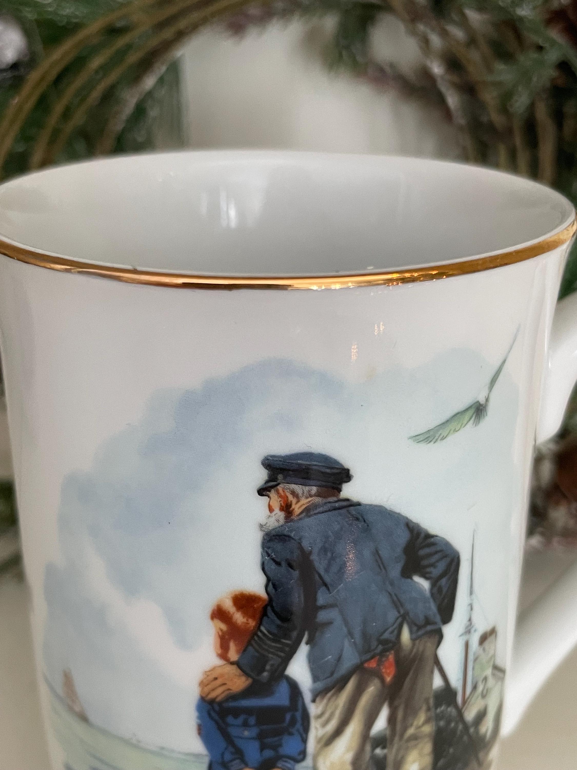 Norman Rockwell Looking Out to Sea Coffee Mug Collectible - Etsy