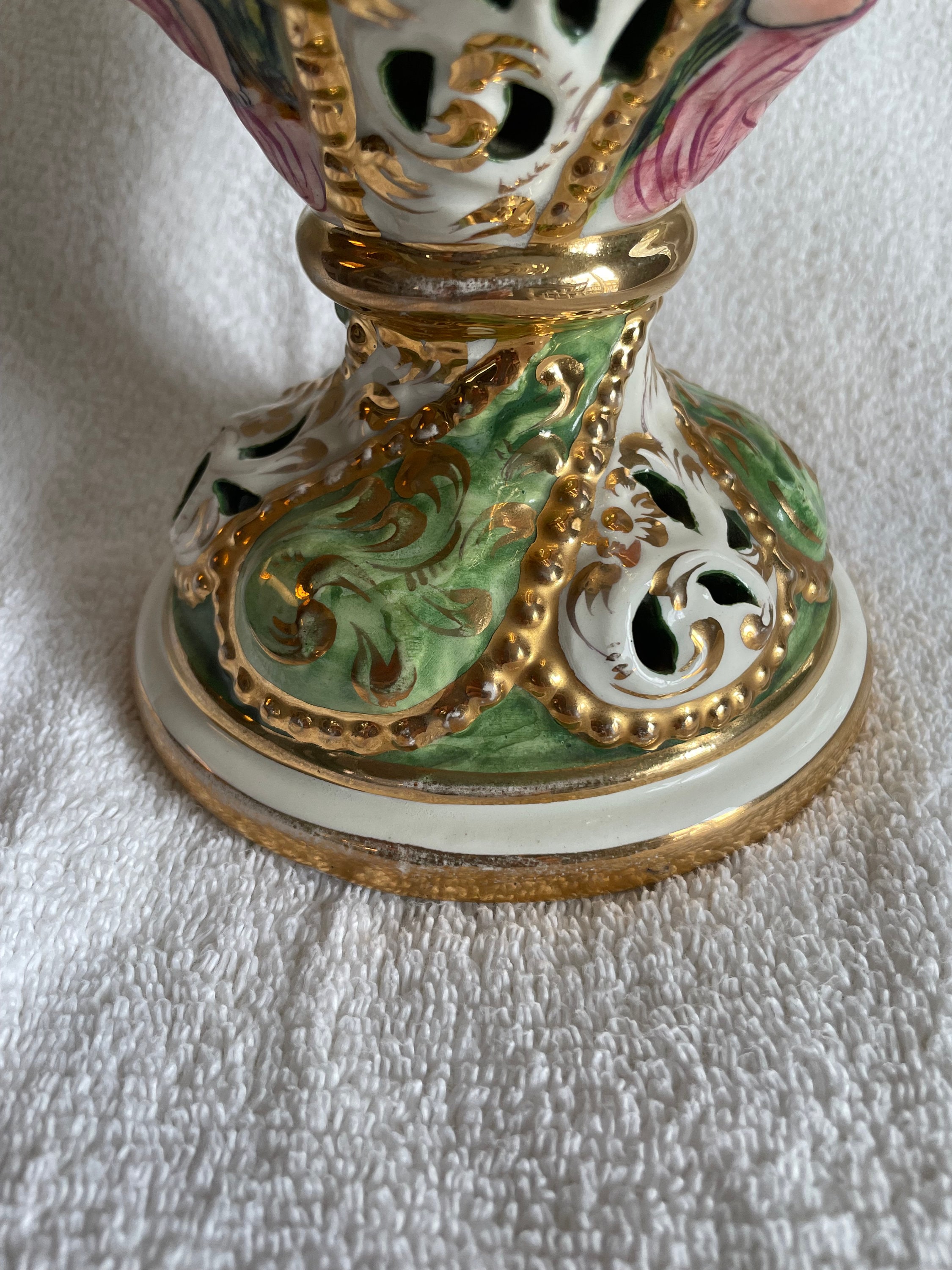 Vintage Italian Capodimonte Lamp Base - Etsy